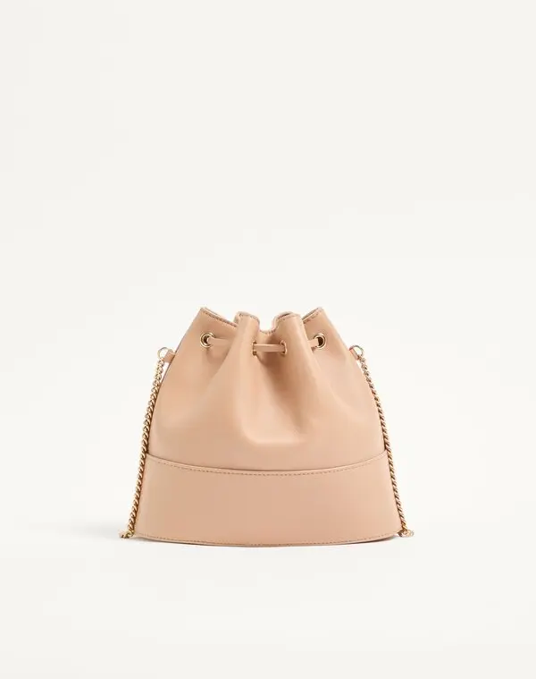 Valentino Garavani Mini Vlogo Signature Bucket Bag In Nappa Leather - Pink
