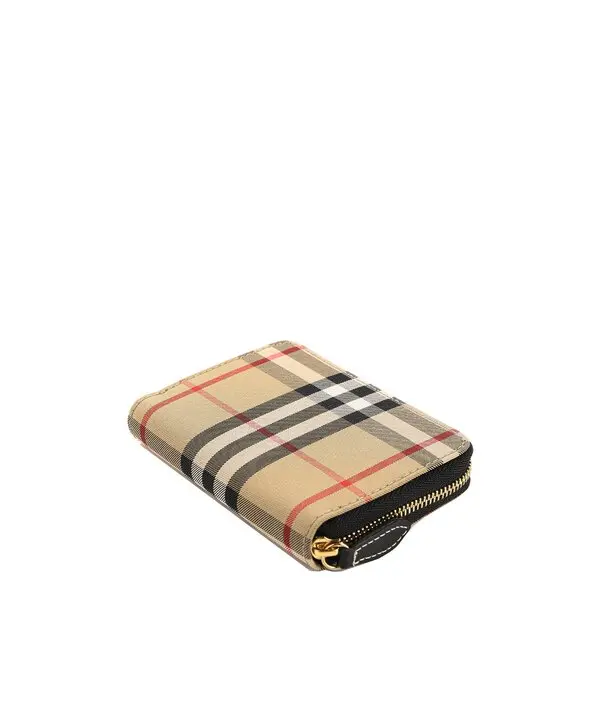 Burberry Checkered Zipper Wallet
