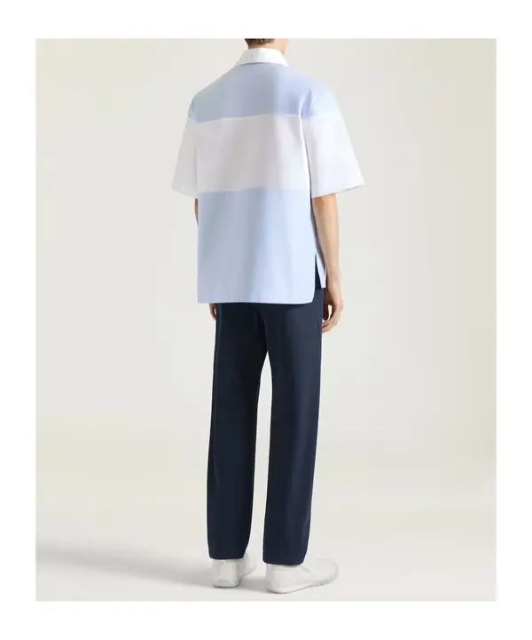 Givenchy Bicolor Polo In Cotton With Paris Embroidery