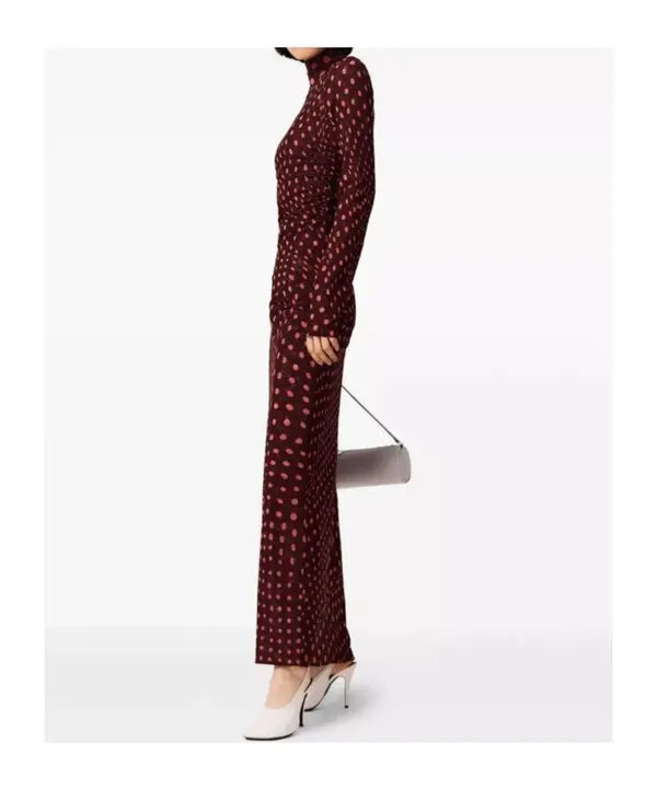 Stella McCartney Polka-dot Ruched Maxi Dress