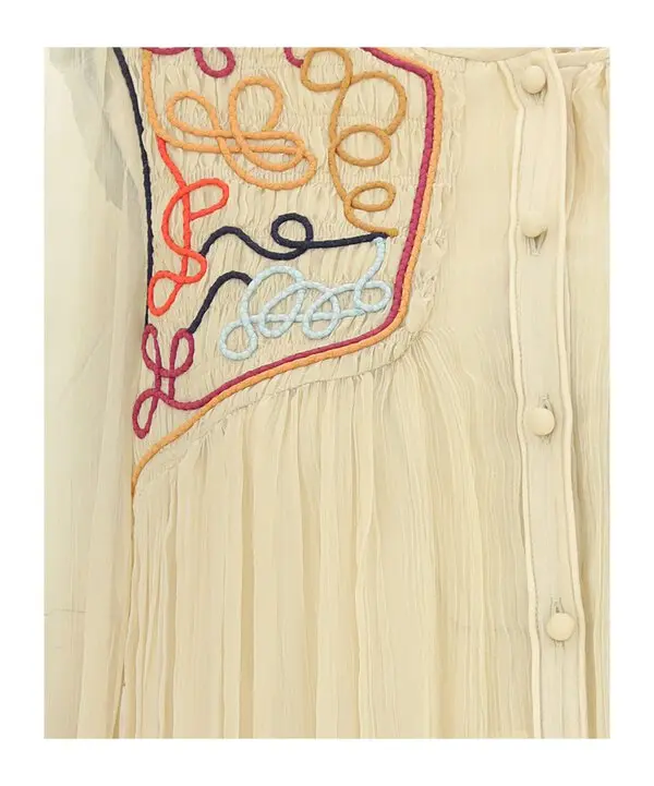 Chloé Embroidered Long-sleeve Blouse