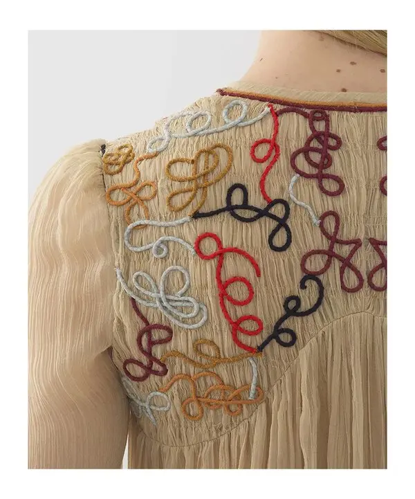 Chloé Embroidered Long-sleeve Blouse