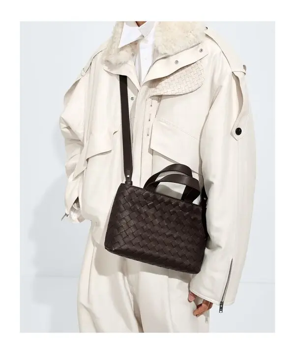 Bottega Veneta Mini Intrecciato Zipped Tote