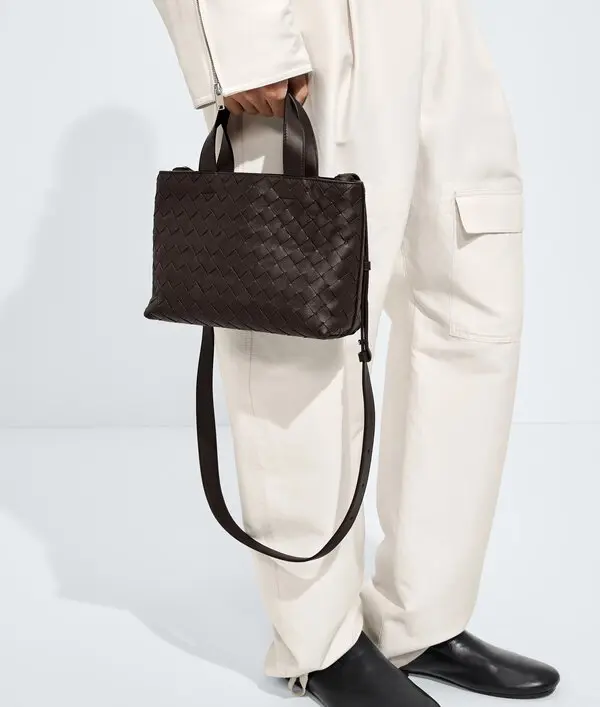Bottega Veneta Mini Intrecciato Zipped Tote