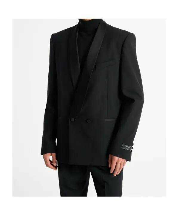 Balmain 2-button Jacket In Wool And Satin