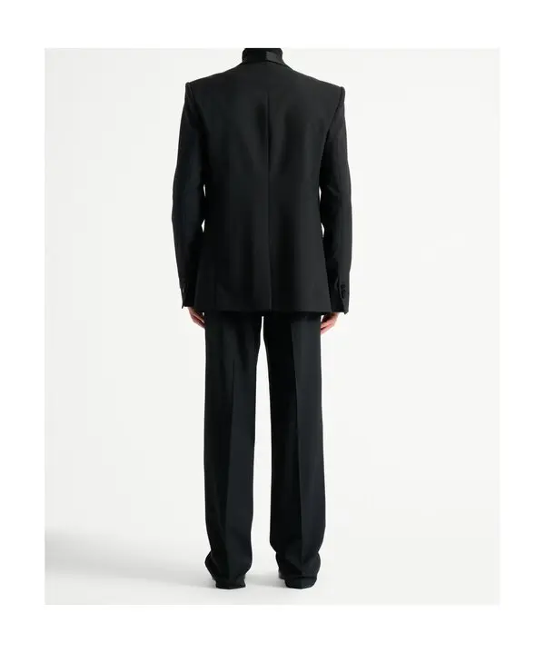 Balmain 2-button Jacket In Wool And Satin
