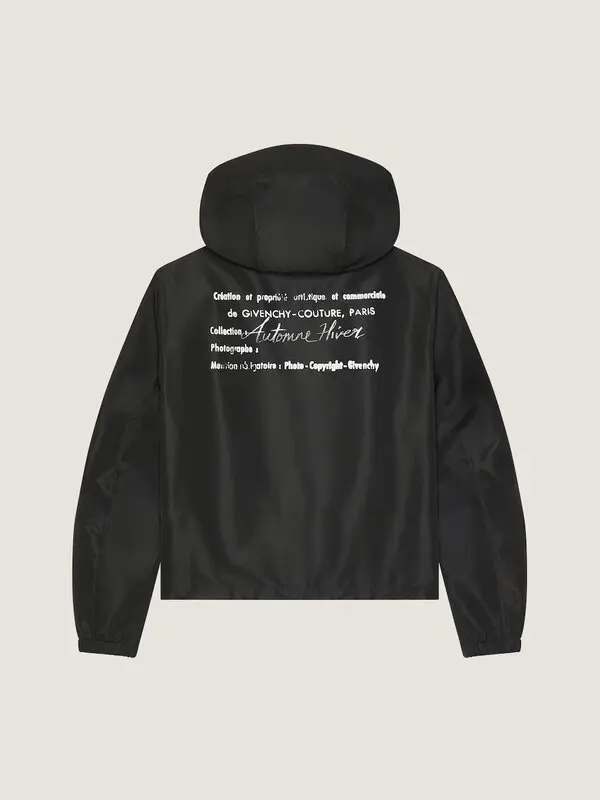Givenchy Windbreaker In Polyfaille With Archive Print