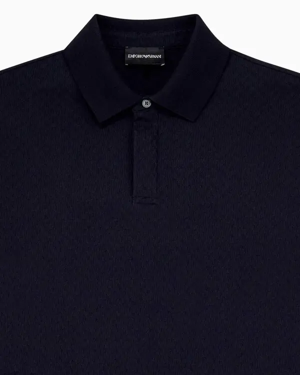 Emporio Armani Jacquard Jersey Polo