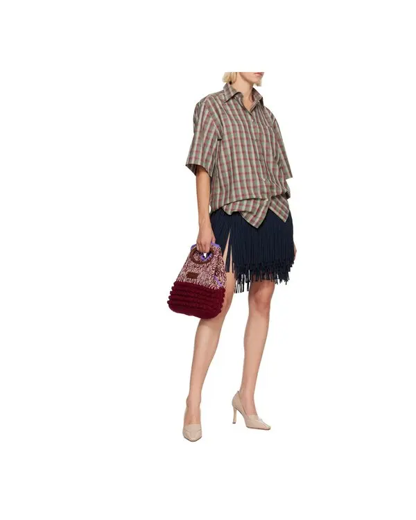 Marni Knotty Crochet Clutch Bag - Red