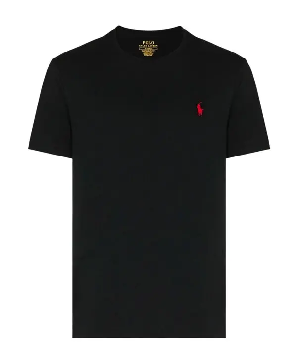 Polo Ralph Lauren Embroidery Logo Short-sleeved T-shirt - Black
