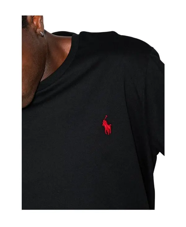 Polo Ralph Lauren Embroidery Logo Short-sleeved T-shirt - Black