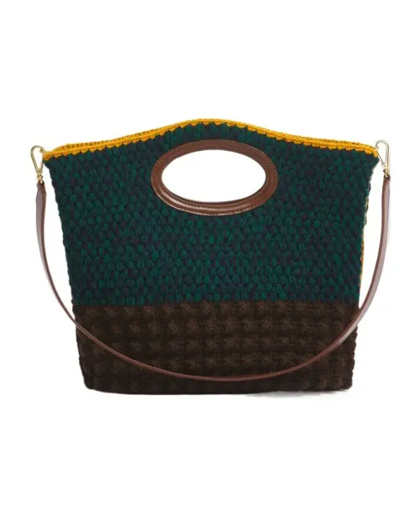 Marni Crochet Clutch Bag - Brown