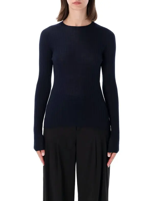 Balenciaga Crewneck Ribbed-knit Jumper - Black