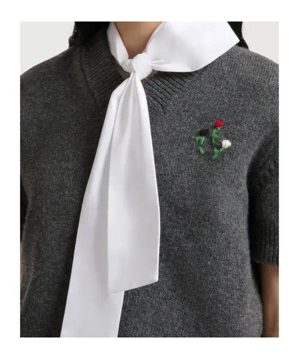 Marni Wool-cashmere Jumper With Embroidered Flowers