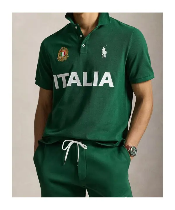 Polo Ralph Lauren Italia Logo-embroidered Polo Shirt
