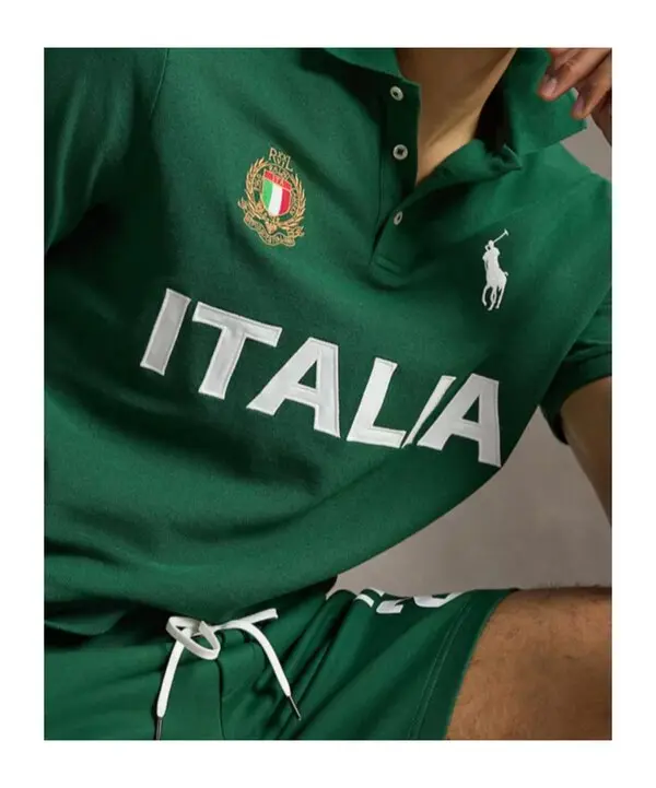 Polo Ralph Lauren Italia Logo-embroidered Polo Shirt