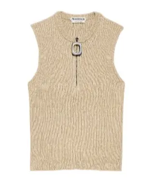J.W.ANDERSON Zipped Tank Top - Sand