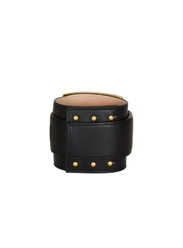 Balmain Anthem Smooth Leather Bracelet