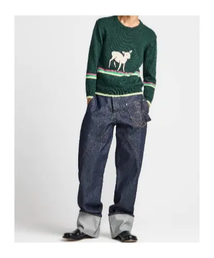 J.W.ANDERSON Twisted Turn-up Workwear Denim Jeans