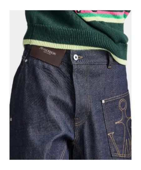 J.W.ANDERSON Twisted Turn-up Workwear Denim Jeans