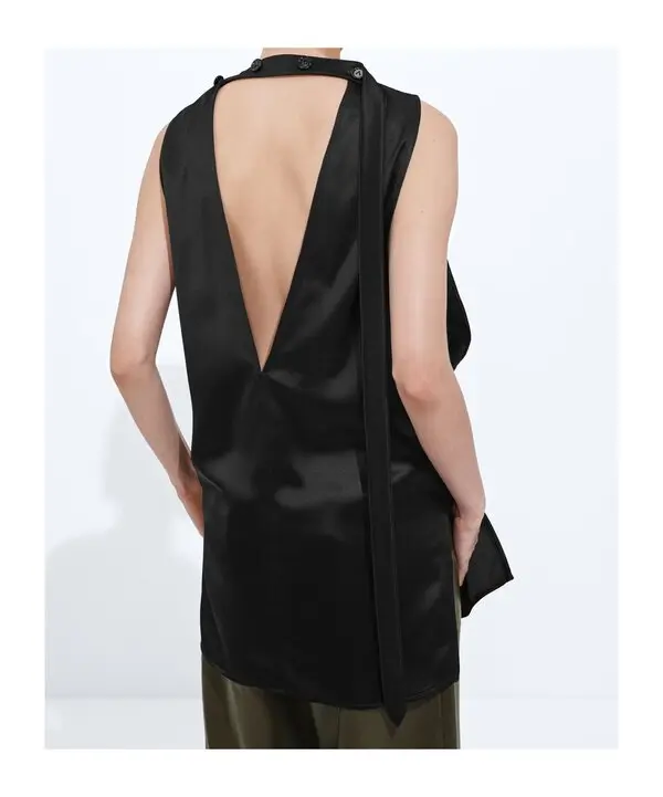 Bottega Veneta Fluid Silk Satin Top