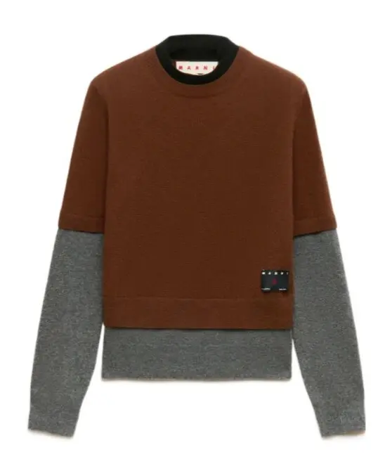 Marni Cashmere Jumper With Layered Effect