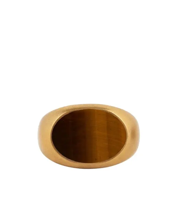 Dries Van Noten Stone Signet Ring - Yellow