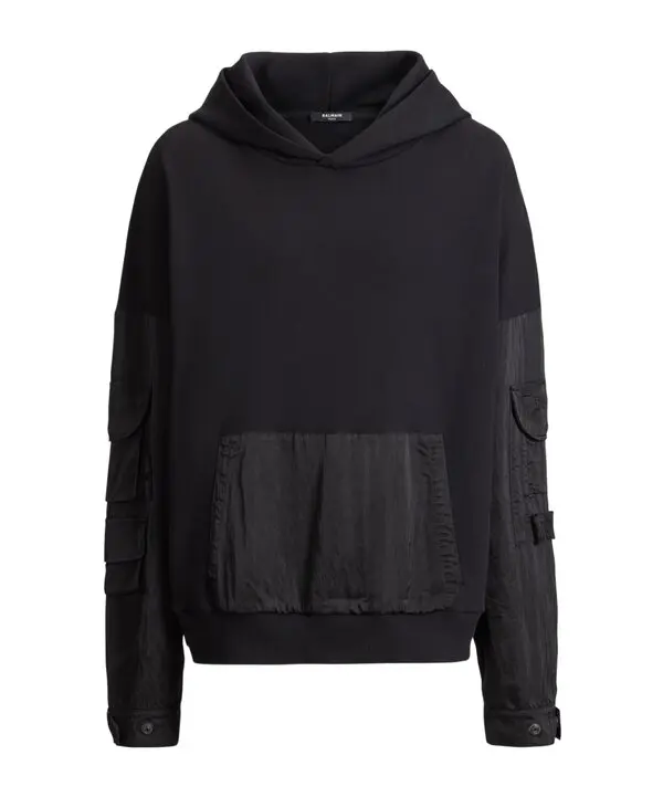 Balmain Vintage Utility Hoodie - Black