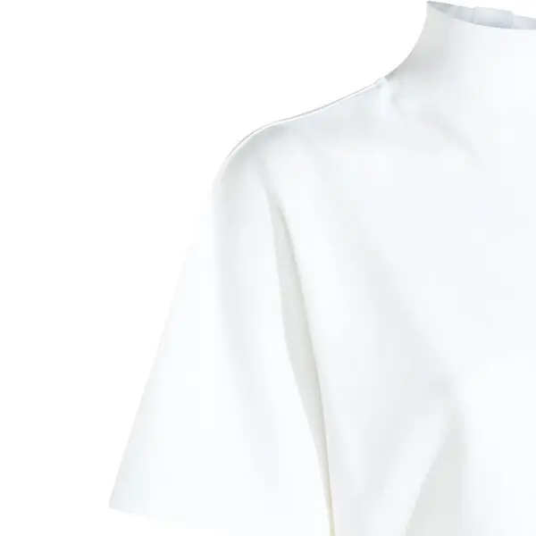 Alaïa Draped-hem Short-sleeve Dress - White