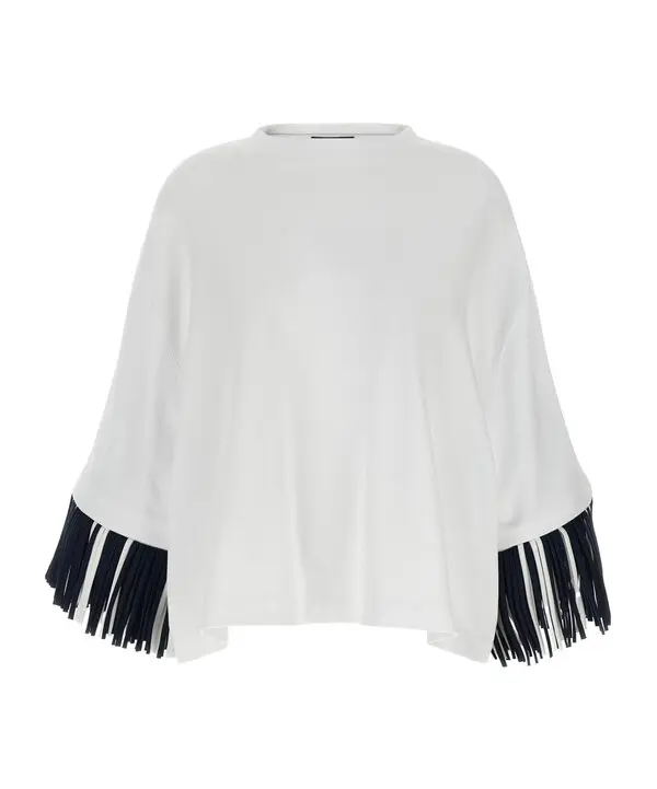 Jacquemus Oversized Crew-neck T-shirt With Double-layered Cuffs - White