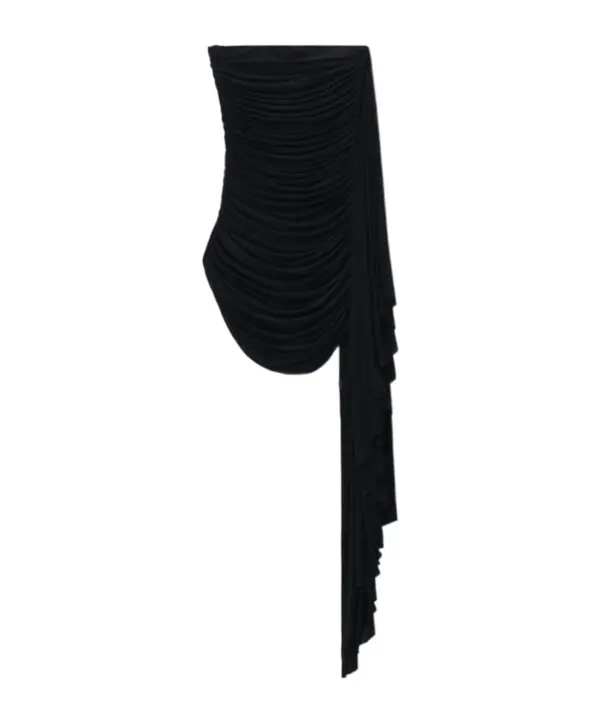 Alexander Wang Asymmetric Ruched Strapless Mini Dress