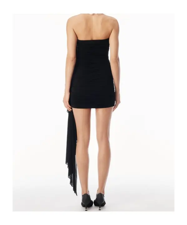 Alexander Wang Asymmetric Ruched Strapless Mini Dress