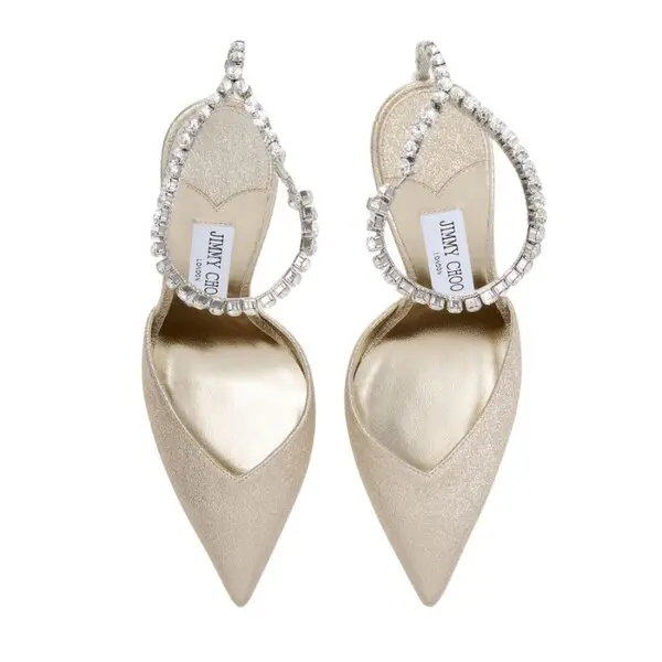 JIMMY CHOO Platinum Brilliance Fabric Pumps