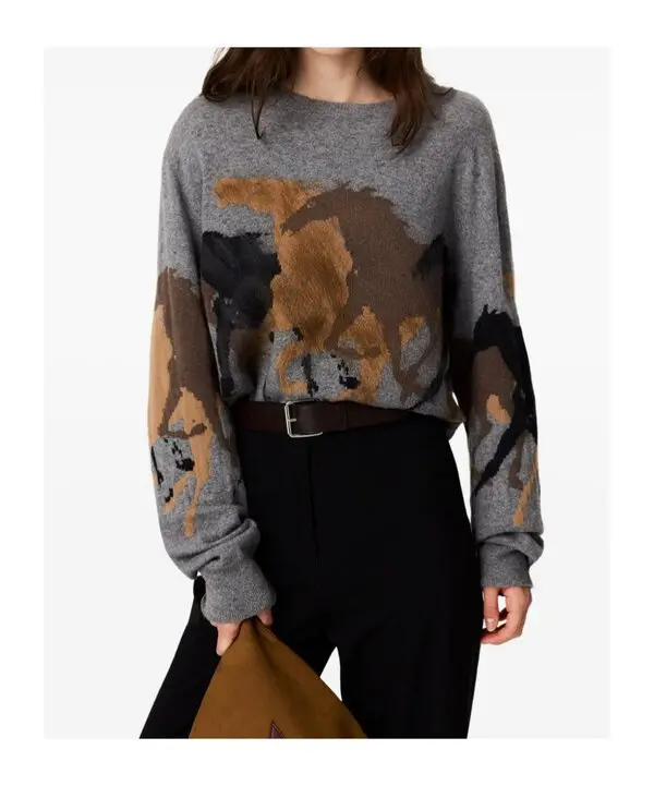 Stella McCartney Horse Motif Round Neck Sweater
