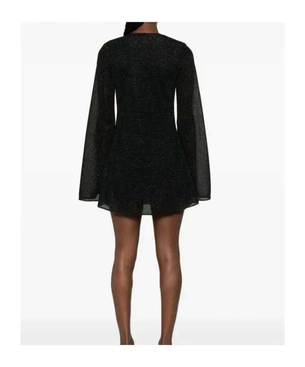 Oseree Lumière Embellished V-neck Mini Dress