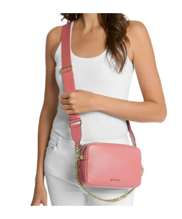 Michael Kors Bryant Medium Pebbled Leather Camera Crossbody Bag