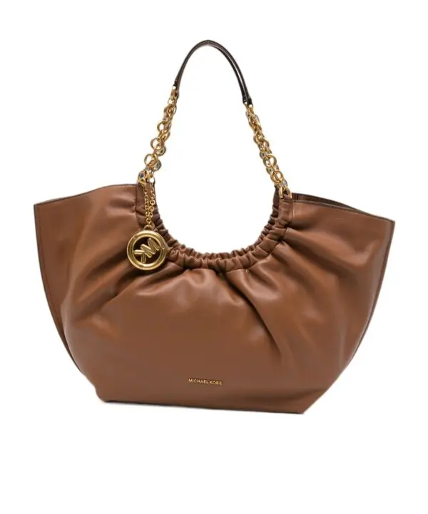 Michael Kors Small Indie Cinch Chain-link Shoulder Bag - Brown