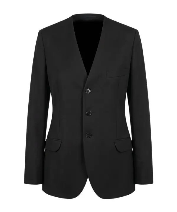 JIL SANDER Collarless Single-breasted Blazer