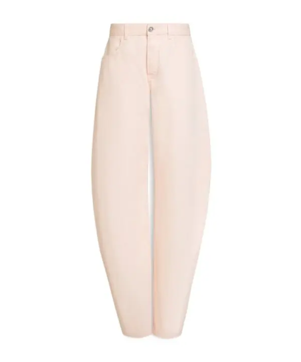 Alaïa High-rise Wide-leg Pants - Pink