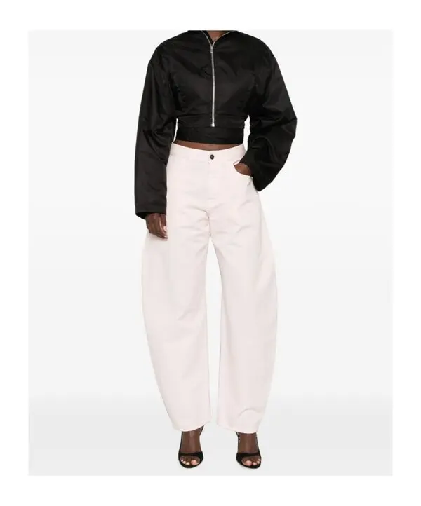 Alaïa High-rise Wide-leg Pants - Pink