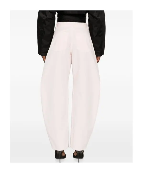 Alaïa High-rise Wide-leg Pants - Pink