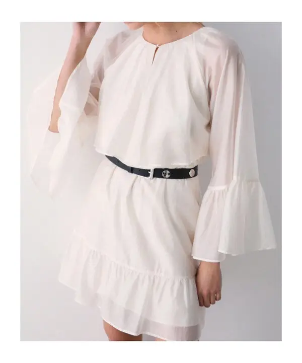 Liu Jo Short Muslin Dress With Ruffled Details