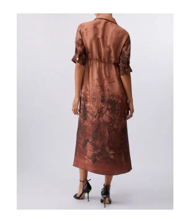 Liu Jo Printed Belted Shirt Maxi Dress