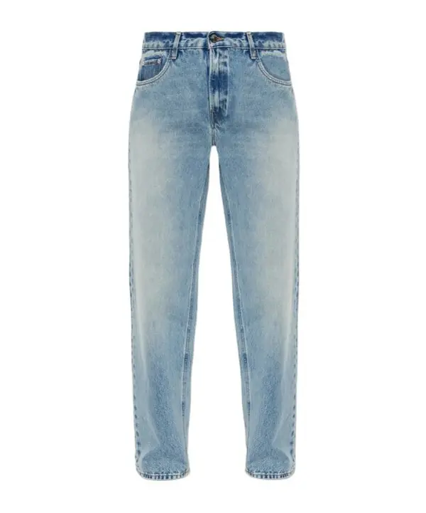 HAIKURE Distressed Straight-leg Jeans