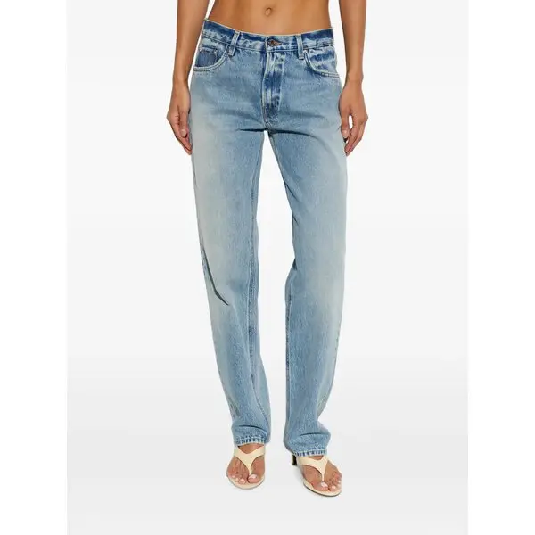 HAIKURE Distressed Straight-leg Jeans