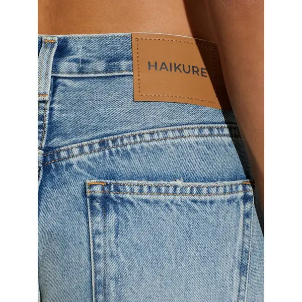 HAIKURE Distressed Straight-leg Jeans