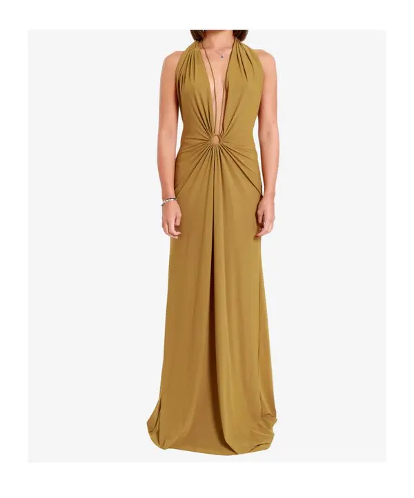 AMAZUIN V-neck Sleeveless Dress
