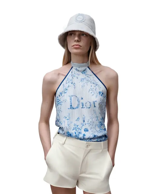 Dior Dioriviera Médaillon Teddy-d Small Brim Bucket Hat