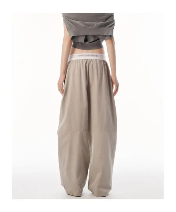Alexander Wang Logo-elastic Pleated-knee Trousers