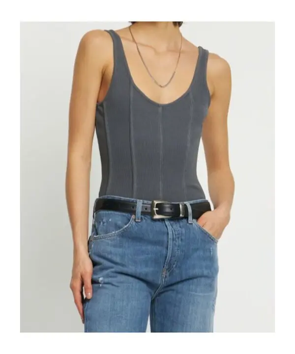 AGOLDE Elna's Stretch Cotton Bodysuit